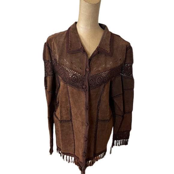Dress Barn | Jackets & Coats | Nwt Vintage Dressbarn Brown Leather ...